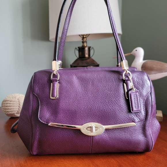 Coach | Bags | Coach Madison Small Madeline Eastwest Satchel Purple ...